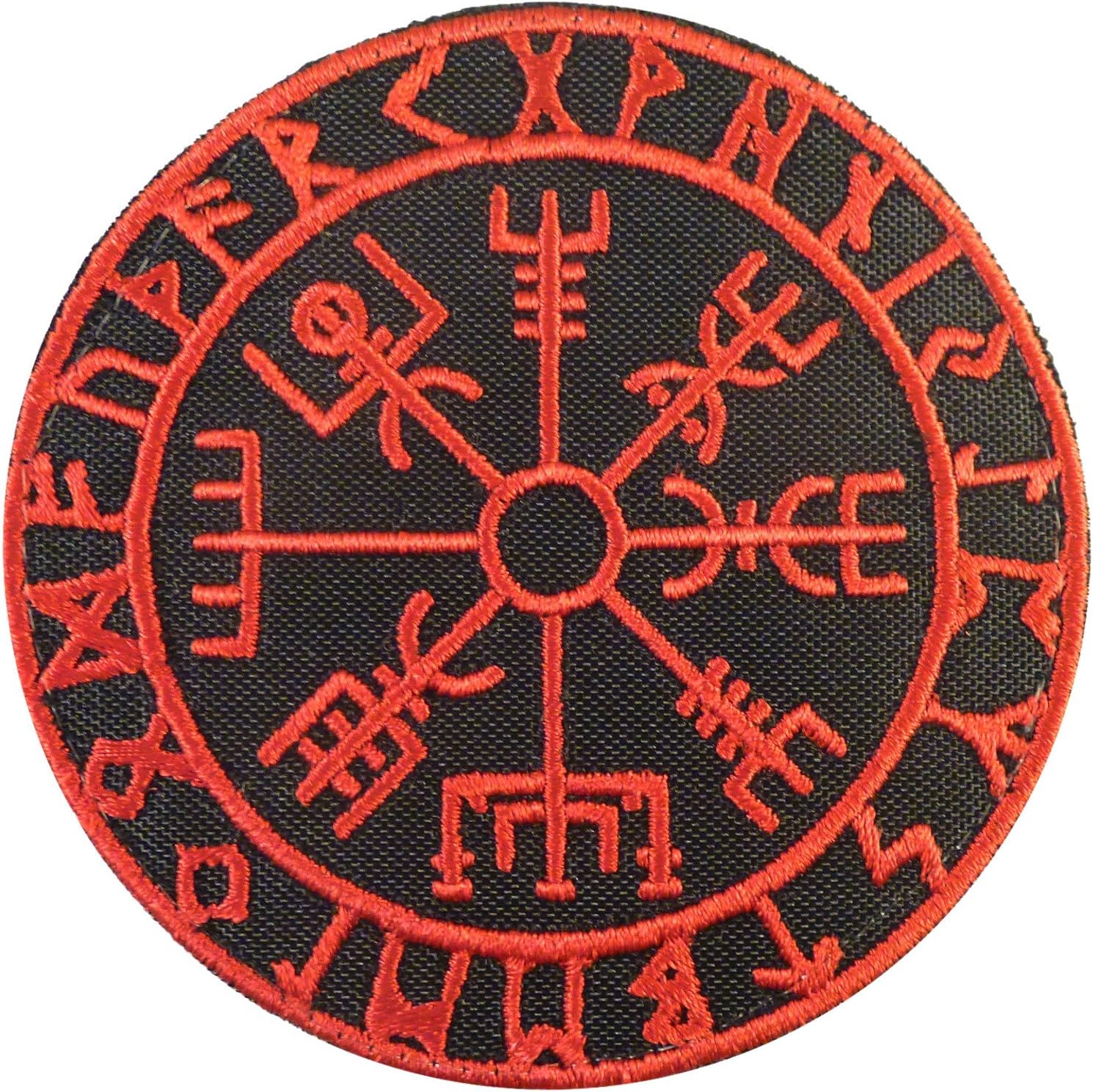 Vegvisir Viking Compass Norse Rune Morale Tactical Hook-and-Loop Patch ...