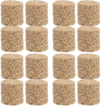Toyvian 16 Pcs mini haystack miniture decoration mini bales decoration ...