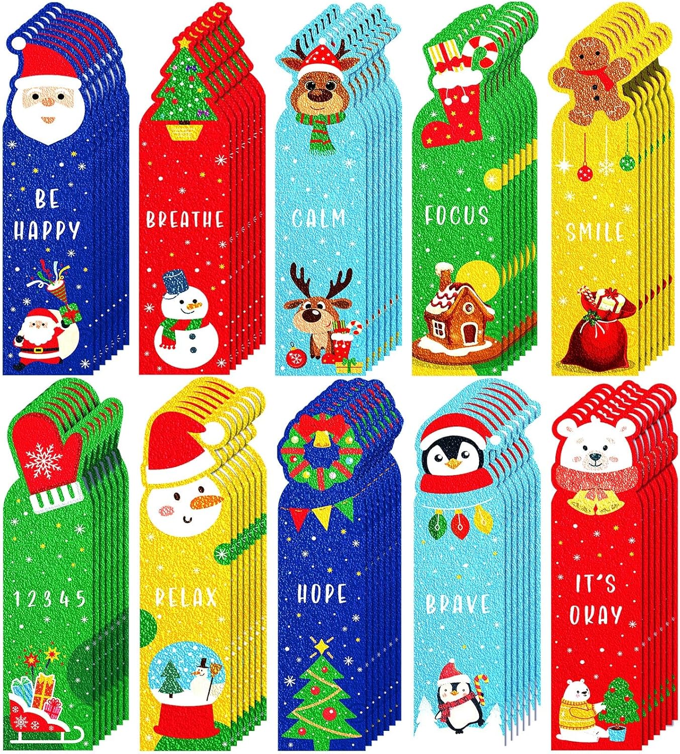 Amazon.com : Zhanmai 100 Pcs Christmas Calm Stickers Operation ...