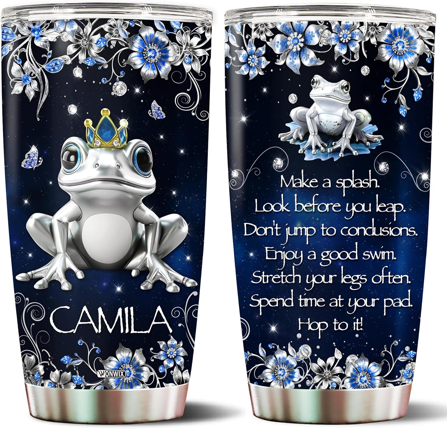 Amazon.com | WONWIX Personalized Frog Themed Gifts for Women Insulated ...