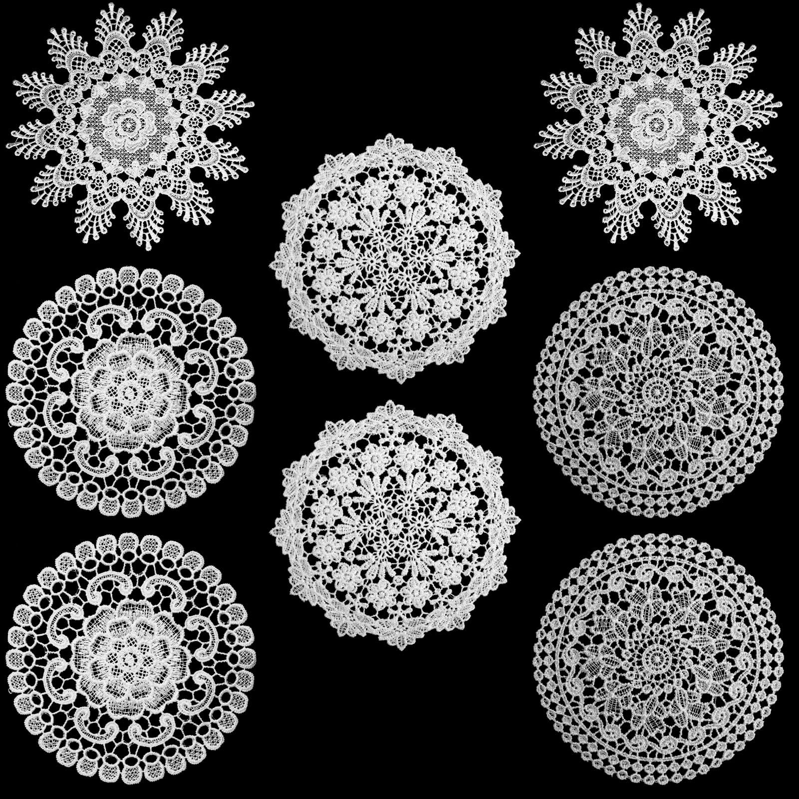 Amazon.com: Lace Doilies, 6 Inch Retro Lace Placemats, French Crochet ...