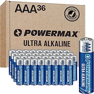 Powermax 36-Count AAA Batteries, Ultra Long Lasting Alkaline Battery ...