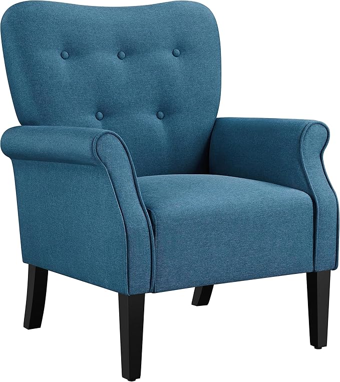 Yaheetech Modern Tub Chair, Mid-Century Polyester Accent chair Sofa ...