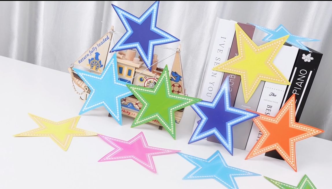Paper Star Geyee 108 Pcs Star Cutouts Bulletin Board Stars Classroom ...