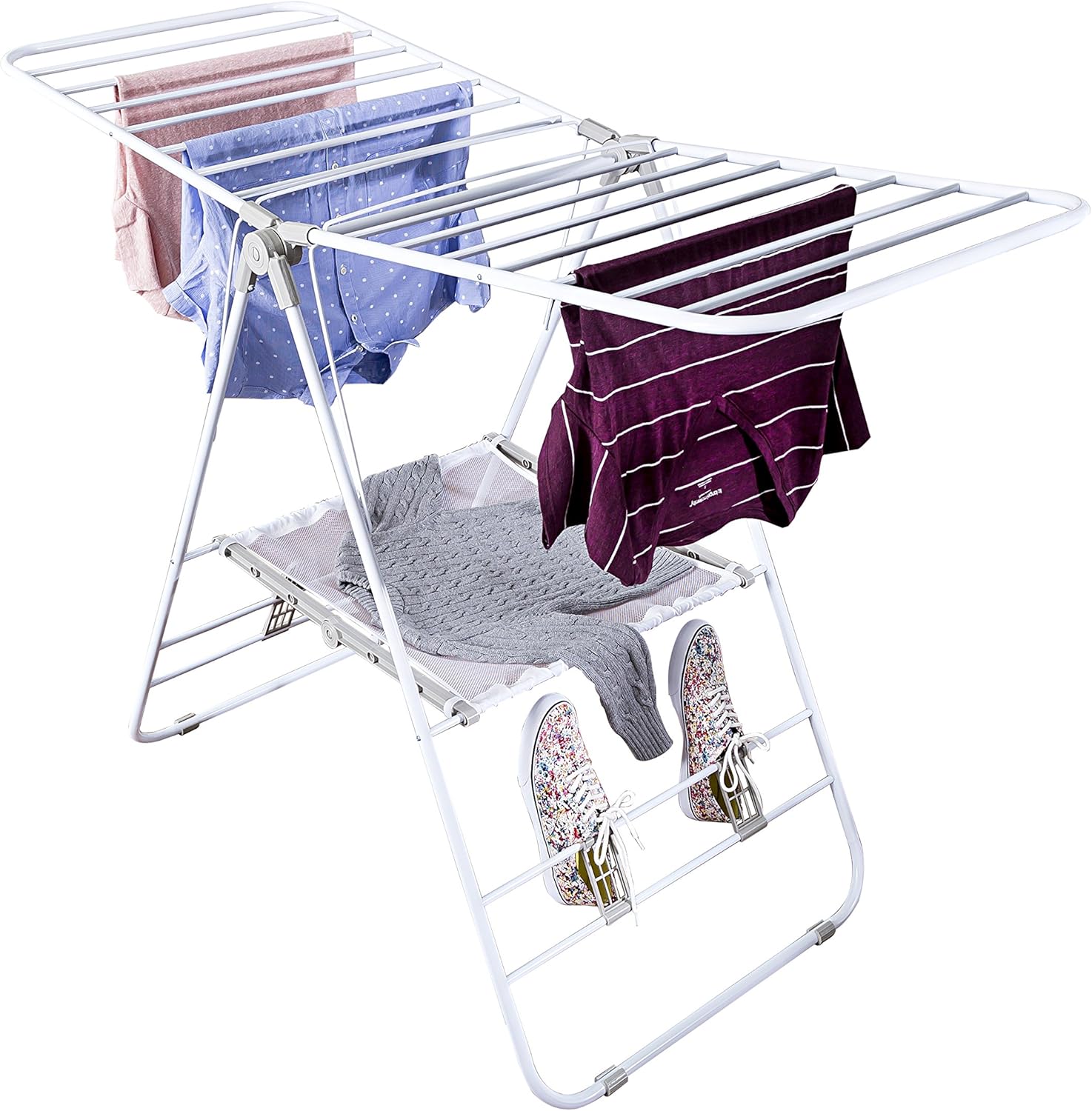 Amazon.com: Honey-Can-Do Heavy Duty Gullwing Drying Rack, White Metal ...