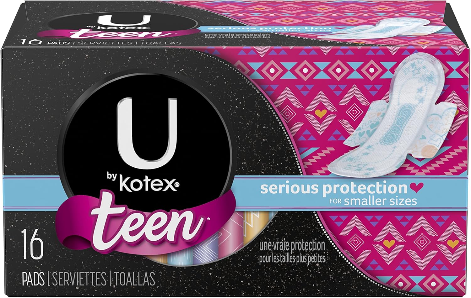U By Kotex Ultra Thin Tween Wing Pads 16 : Amazon.com.mx: Salud y ...
