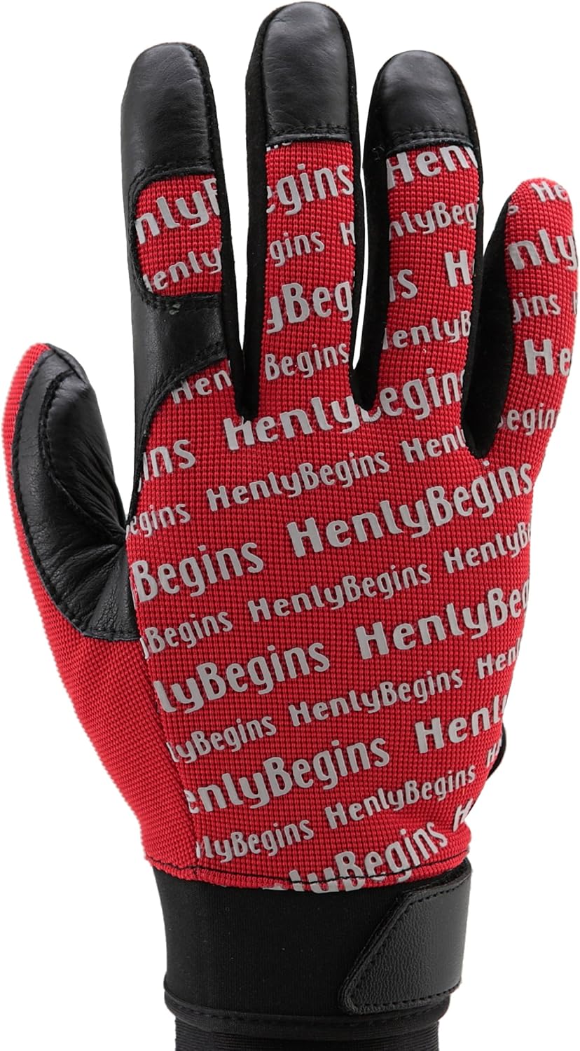 Amazon | ヘンリービギンズ(Henly Begins) デイトナ 76857 DS616ロゴグローブ RDBKGY/XL 76857 ...