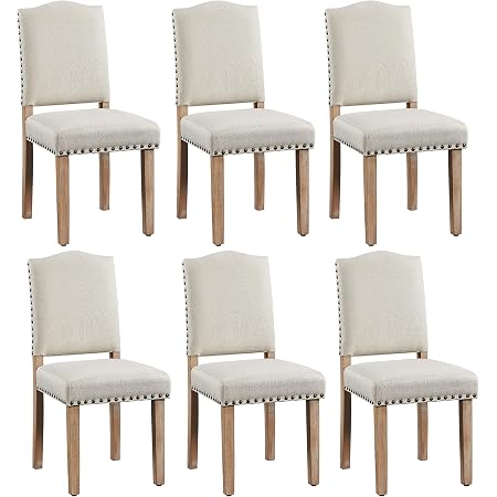 Amazon.com - Twain Upholstered Parson Chairs Smokey Black and Beige ...