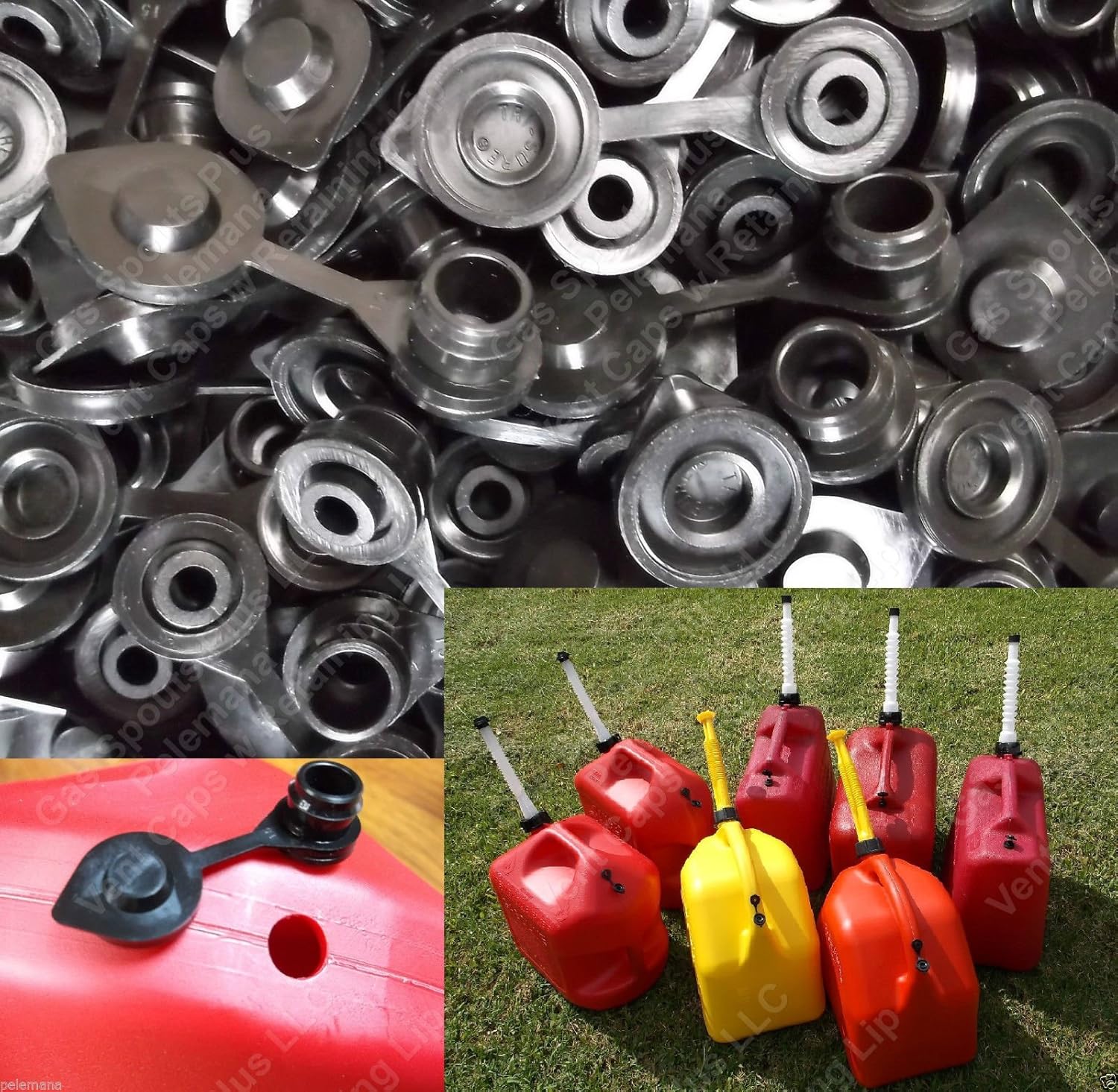 Amazon.com: 250 VENT CAPS Fuel Gas Diesel Oil Water Universal Jug Vents ...
