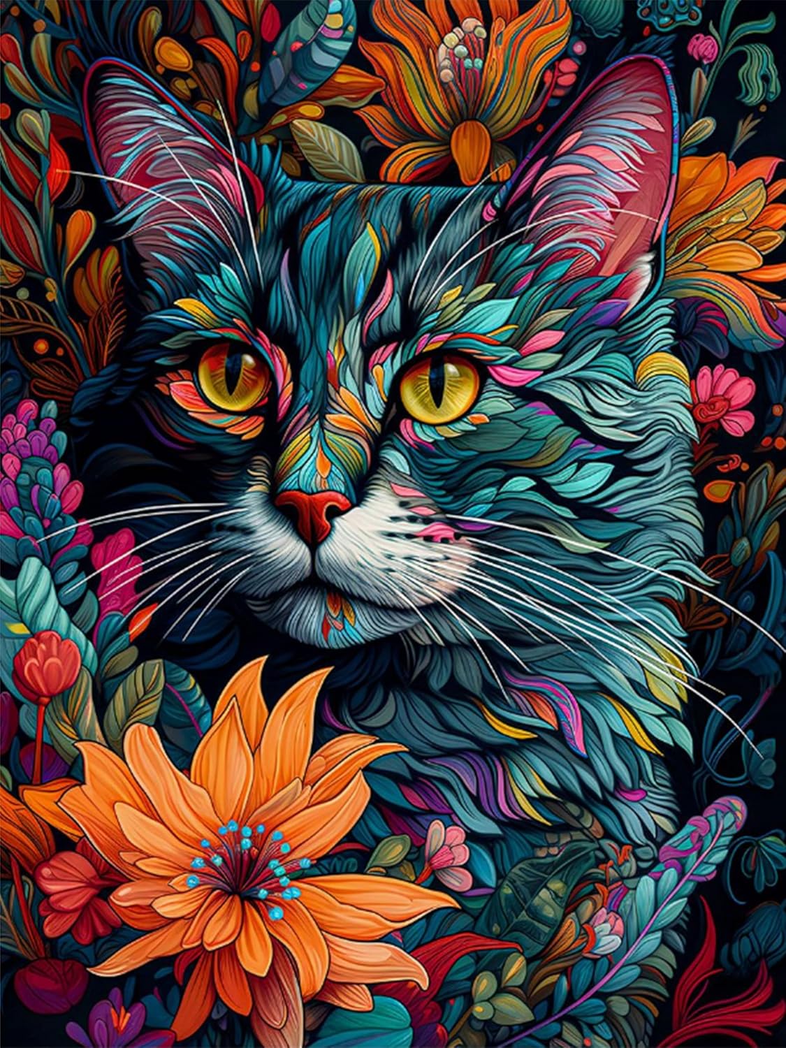 Amazon.com: BXXRBX Cat Diamond Painting Kits- Cat Diamond Art Kits for ...