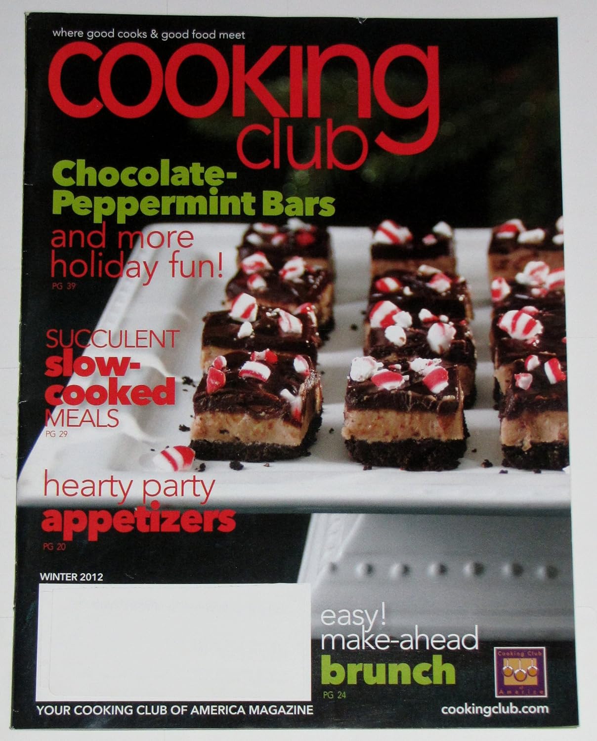 Cooking Club Magazine (Winter 2012 Issue) - Chocolate Peppermint Bars ...