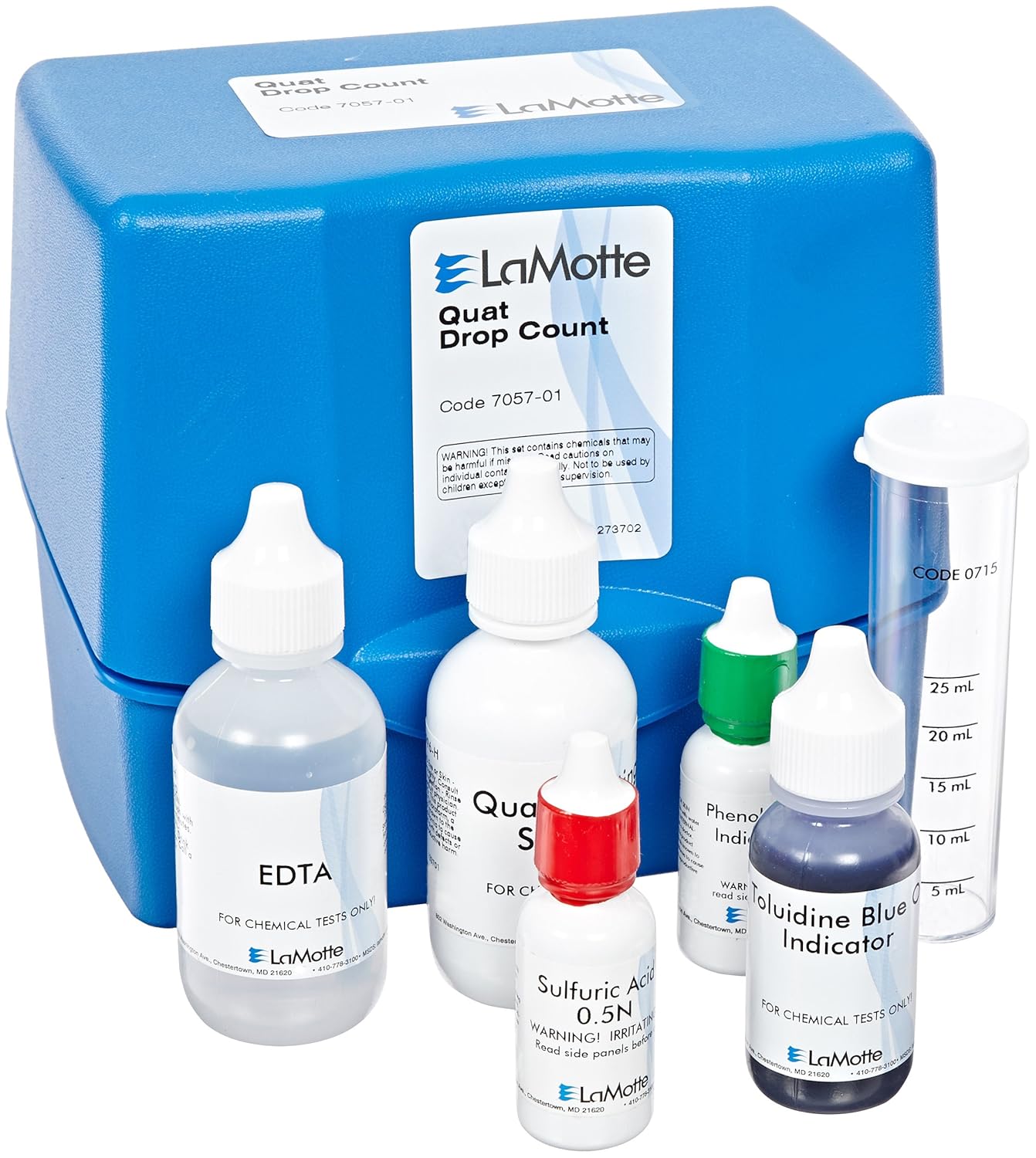 LaMotte 7057-01 Model QAC2-DC QAC Quat Test Kit, Drop Count Titration ...