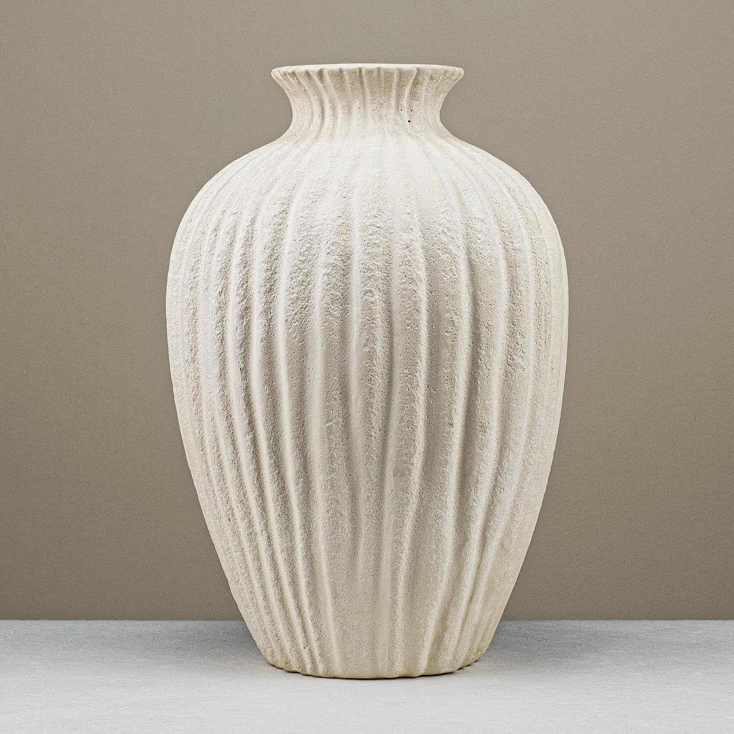 Amazon.com: Homioray Handmade Ceramic Decorative Vase – Warm White ...