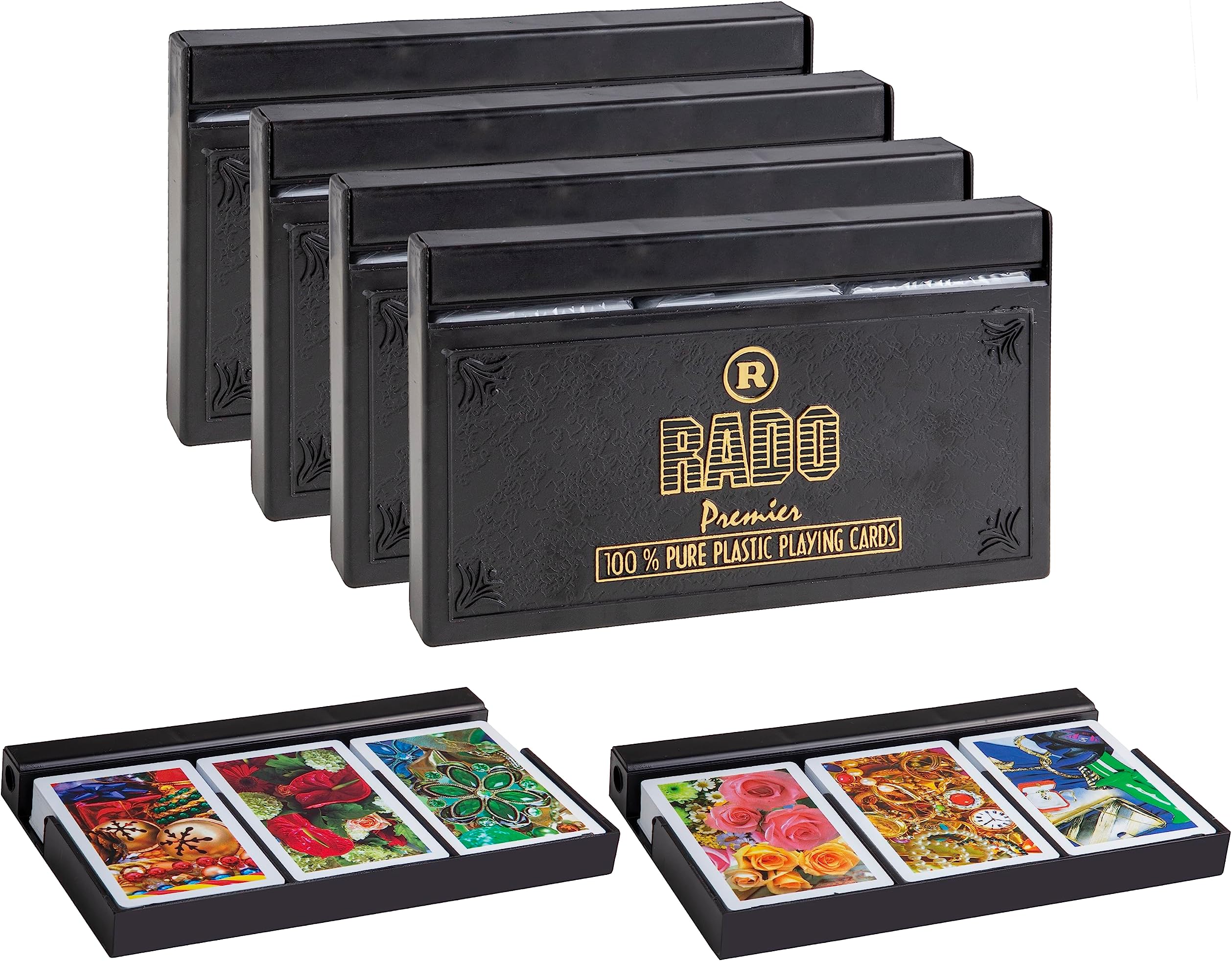 RADO Switzerland Premier Plastic Playing Cards (Set of 12), Bridge Size ...