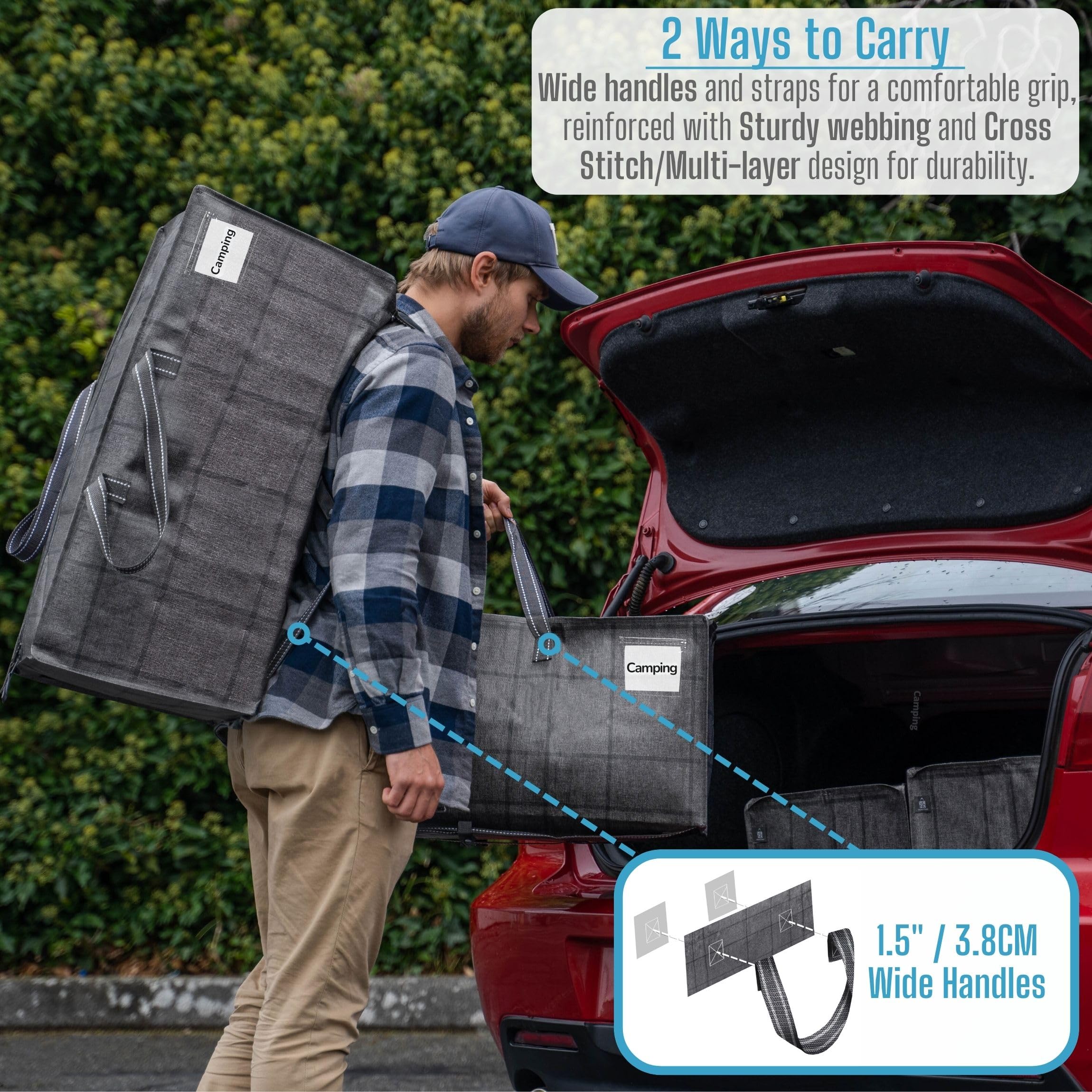 Snapklik.com : VENO 4 Pack Moving Bags w/Backpack Straps, Heavy Duty ...