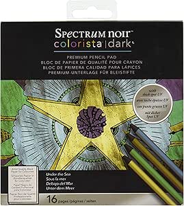 Amazon.com: Colorista 6" x 6" Dark Pencil Pad-Under The Sea Coloring ...