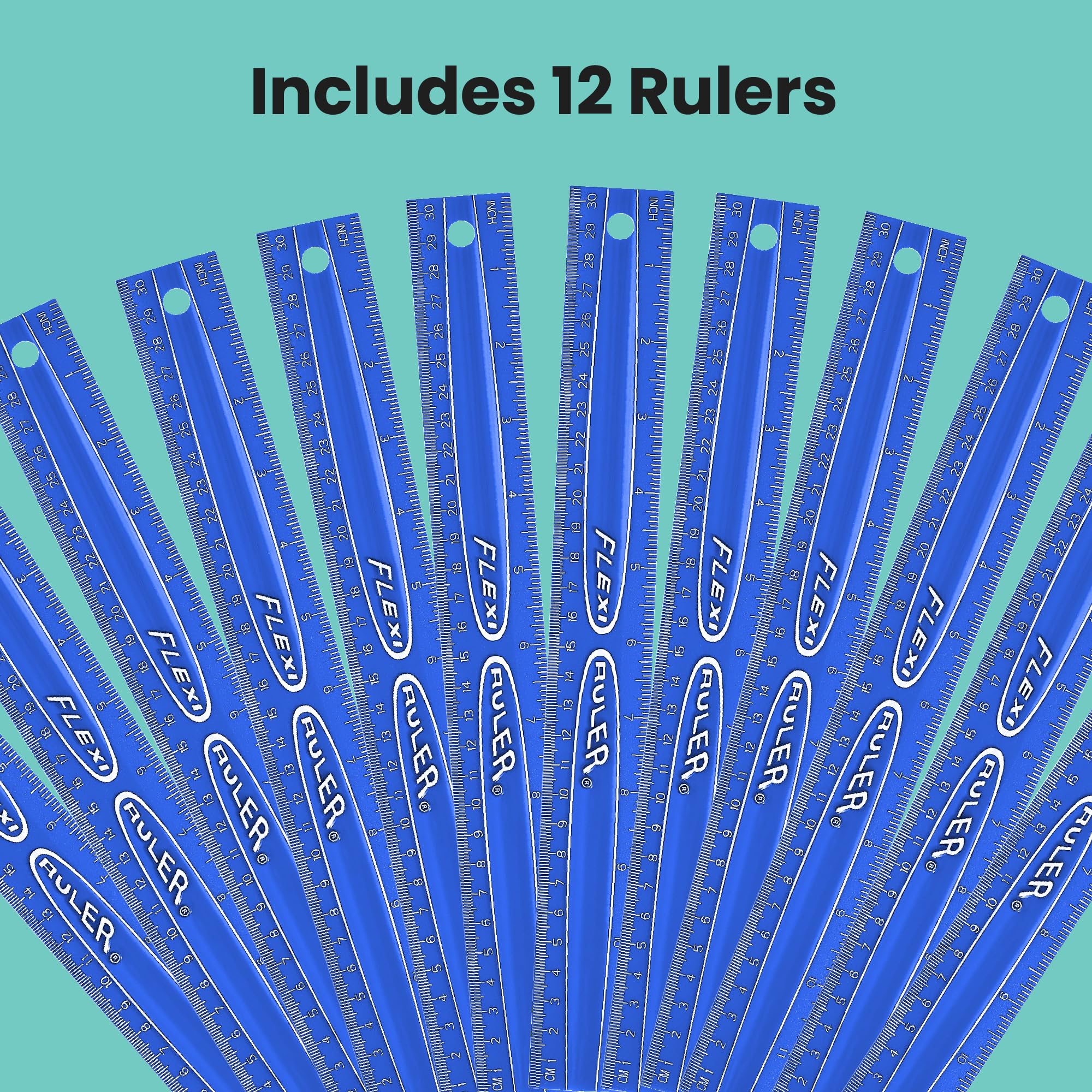 Snapklik.com : Its Academic Flexi Rulers, 12-inch Flexible Non ...