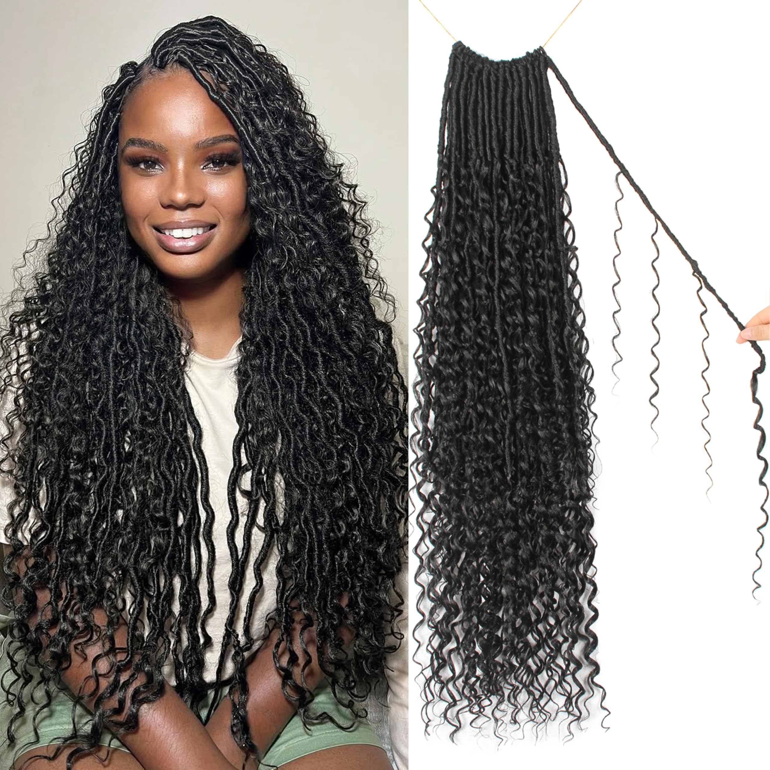 Amazon.com : Goddess Locs Crochet Hair 30 Inch Faux Locs Crochet Pre ...