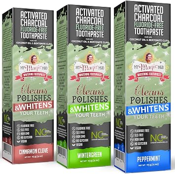 Amazon.com : My Magic Mud - Activated Charcoal Toothpaste Variety Pack ...