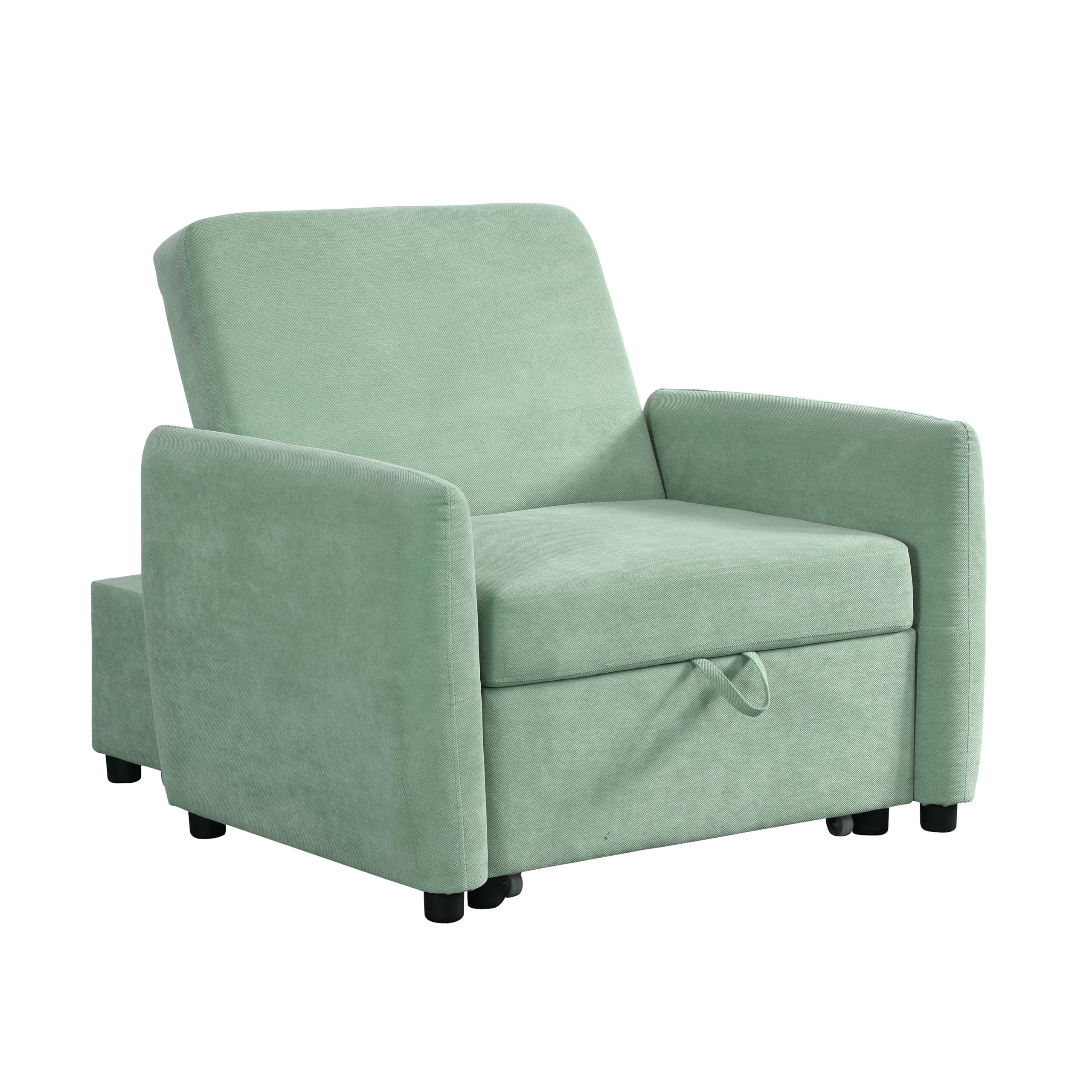 WeHome - Poltrona Letto Con Braccioli In Tessuto Con Piedini Neri ...