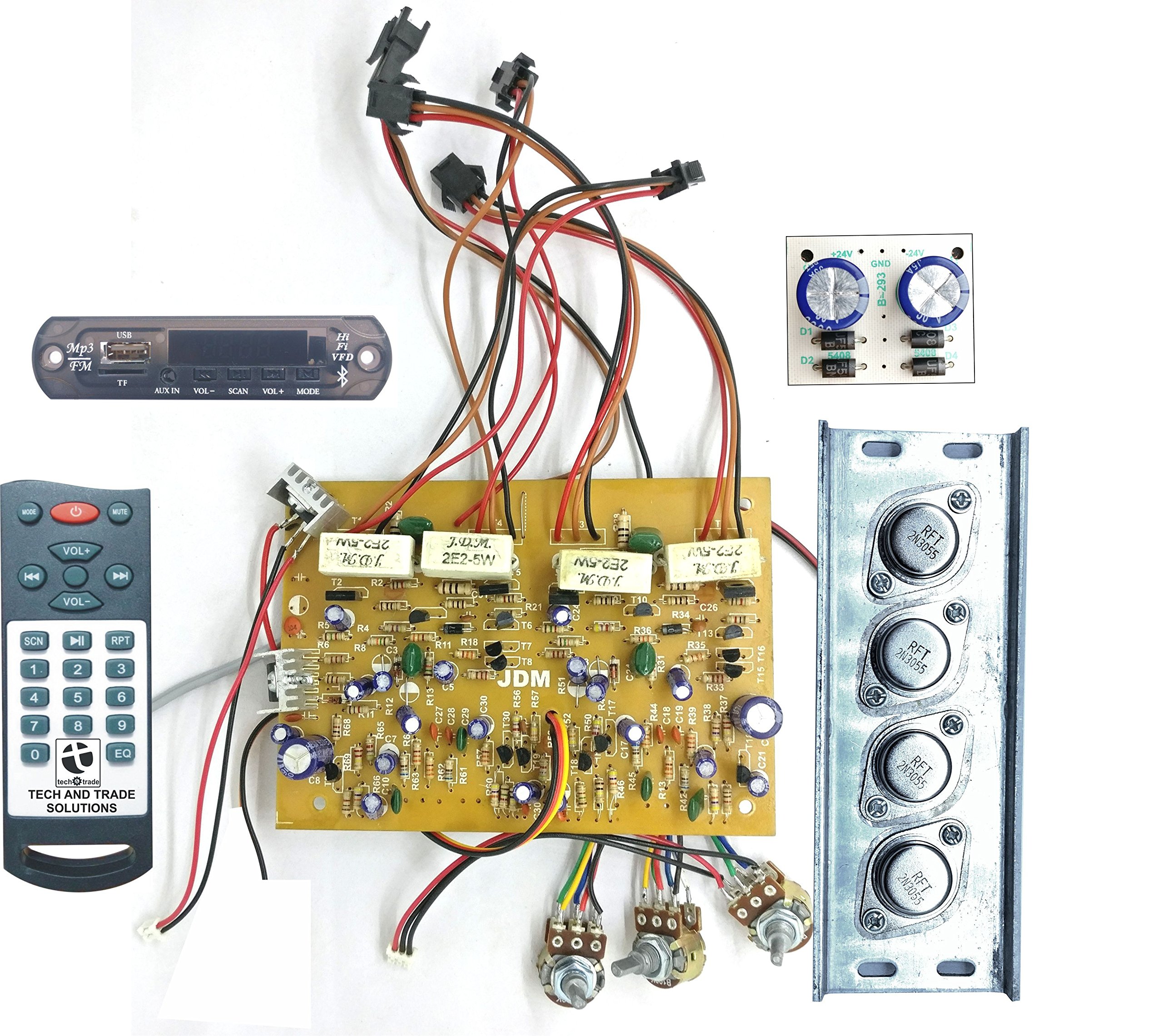 Buy TECH AND TRADE 250 W DIY 2n3055 Transistor Audio Amplifier Board ...