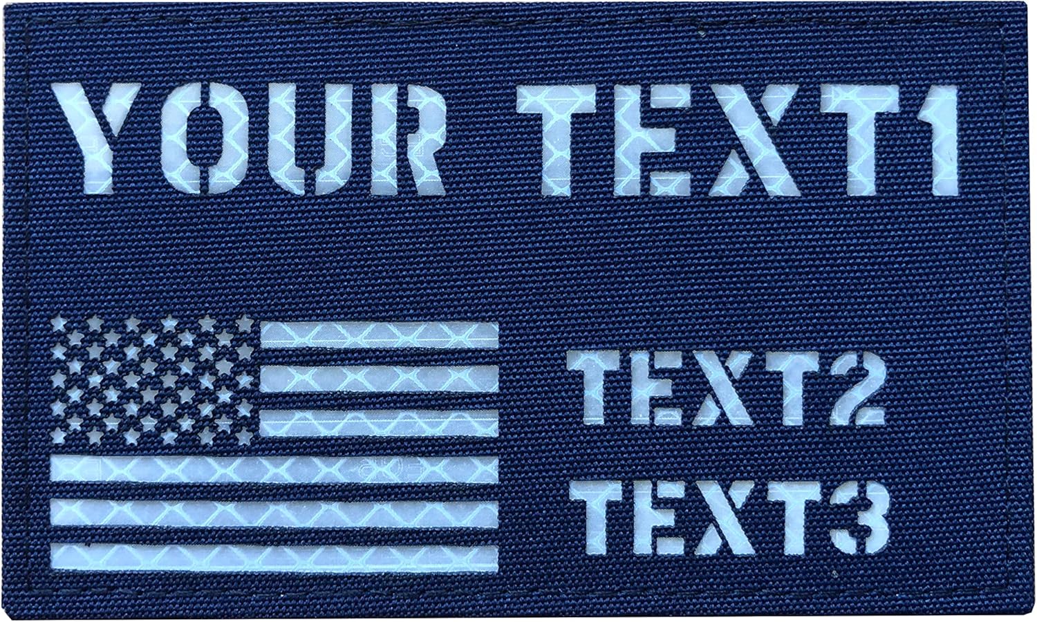 Amazon.com: Personalized Custom Reflective Laser Cut ID Panel Patch ...