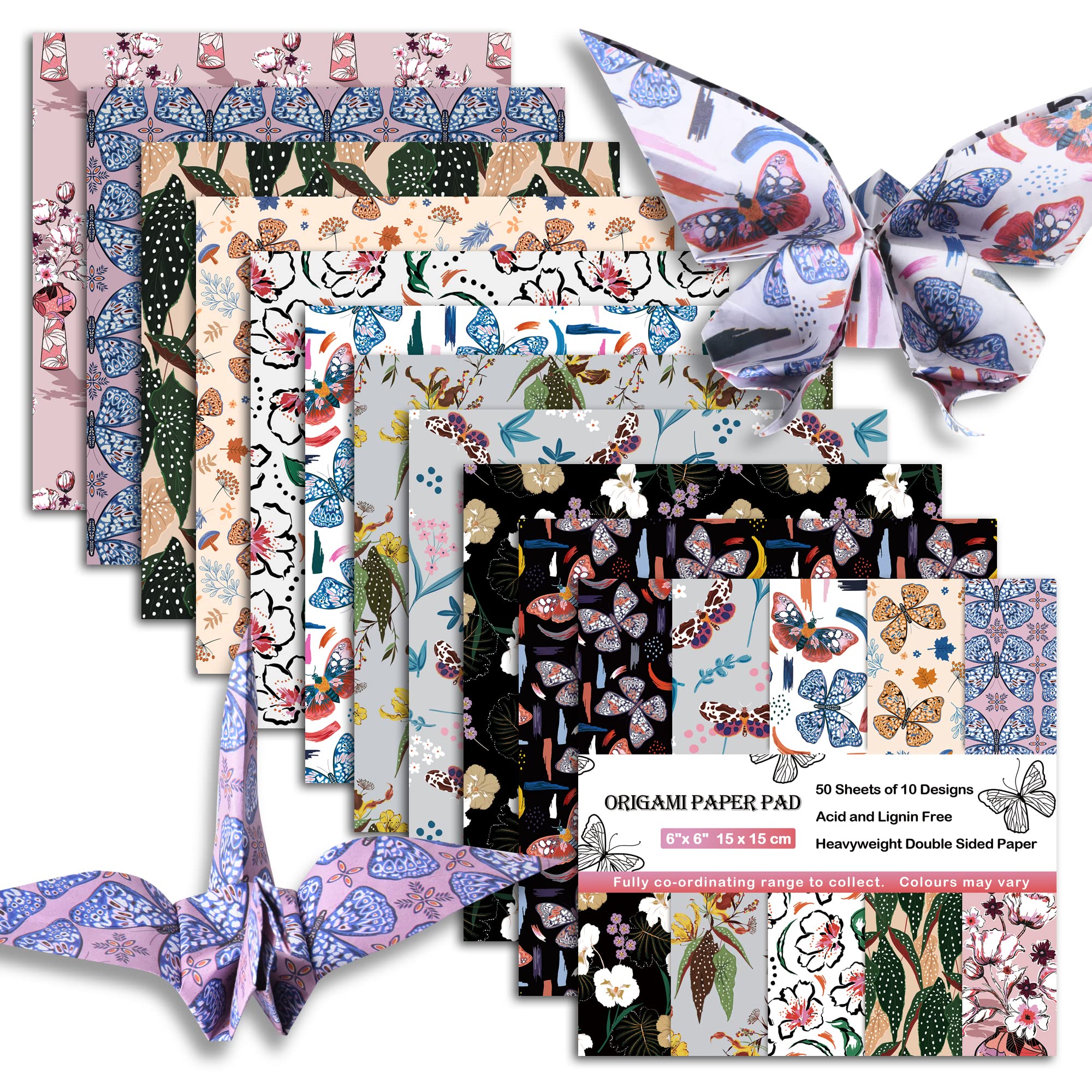 Snapklik.com : Origami Paper 6x6 Double Sided 50 Sheets 10 Colors ...