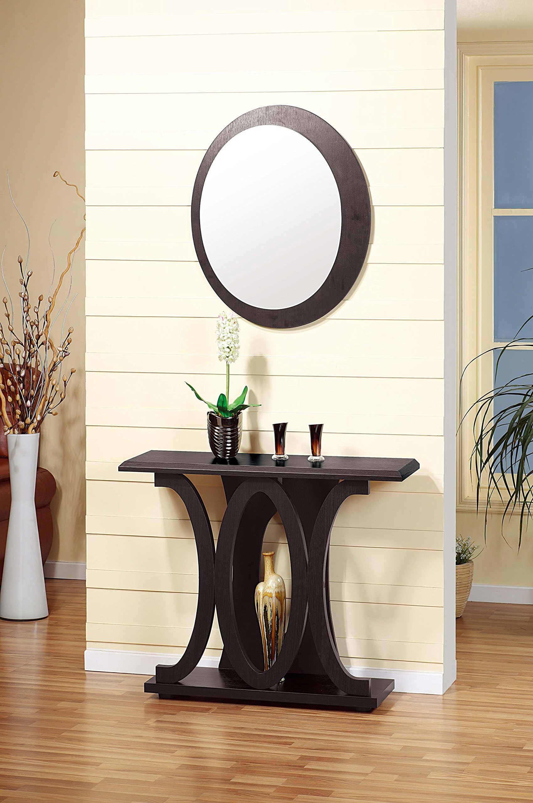 Amazon.com: Traditional Entryway Console Table, Red Cocoa Color, Side ...