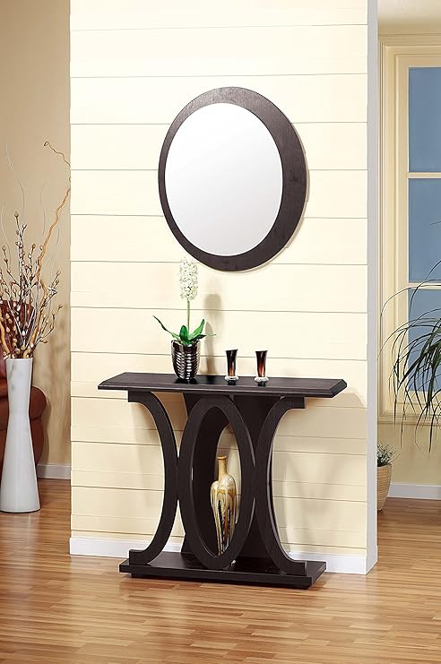 Amazon.com: Traditional Entryway Console Table, Red Cocoa Color, Side ...