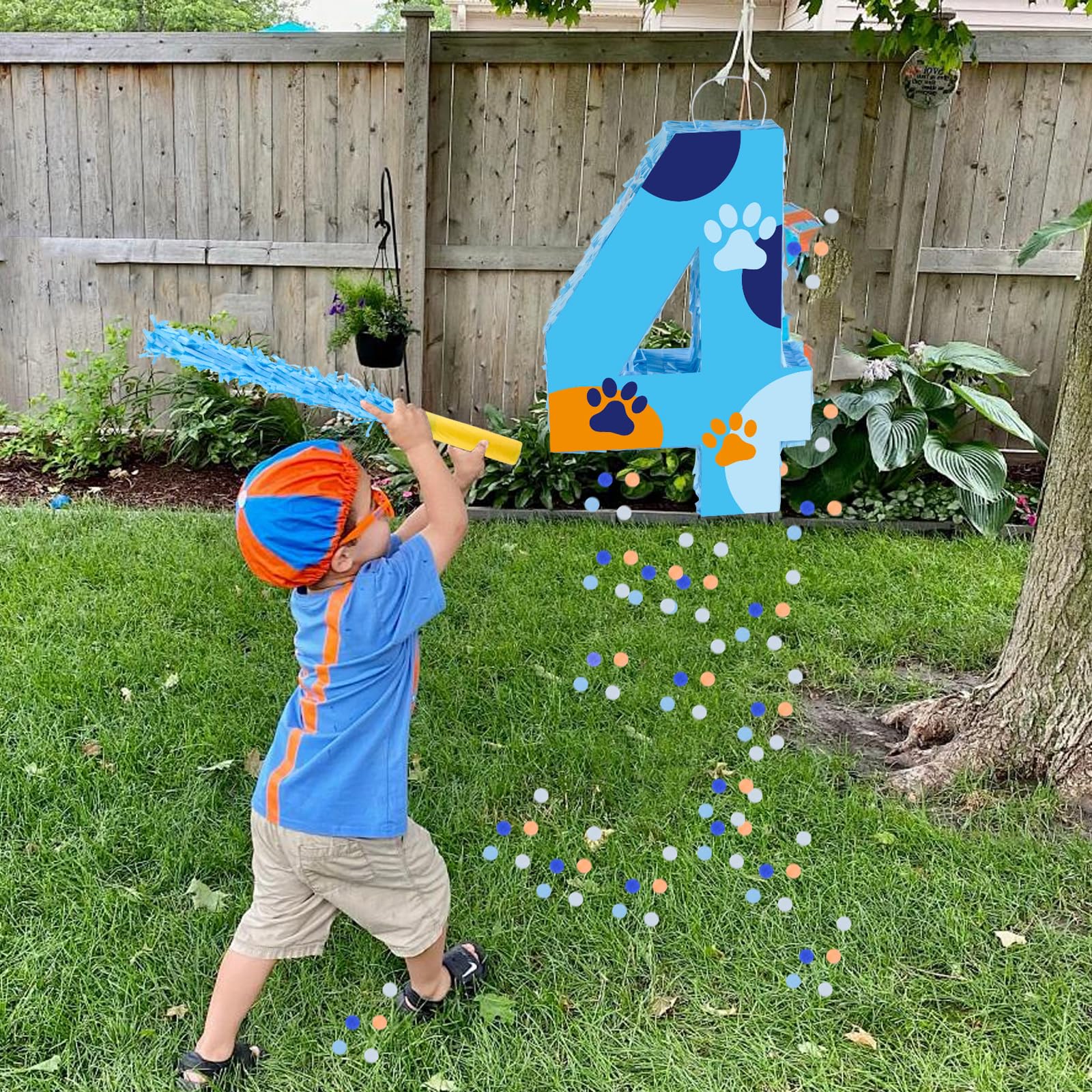 Snapklik.com : 16 Inch Number 4 Dog Paw Pinata