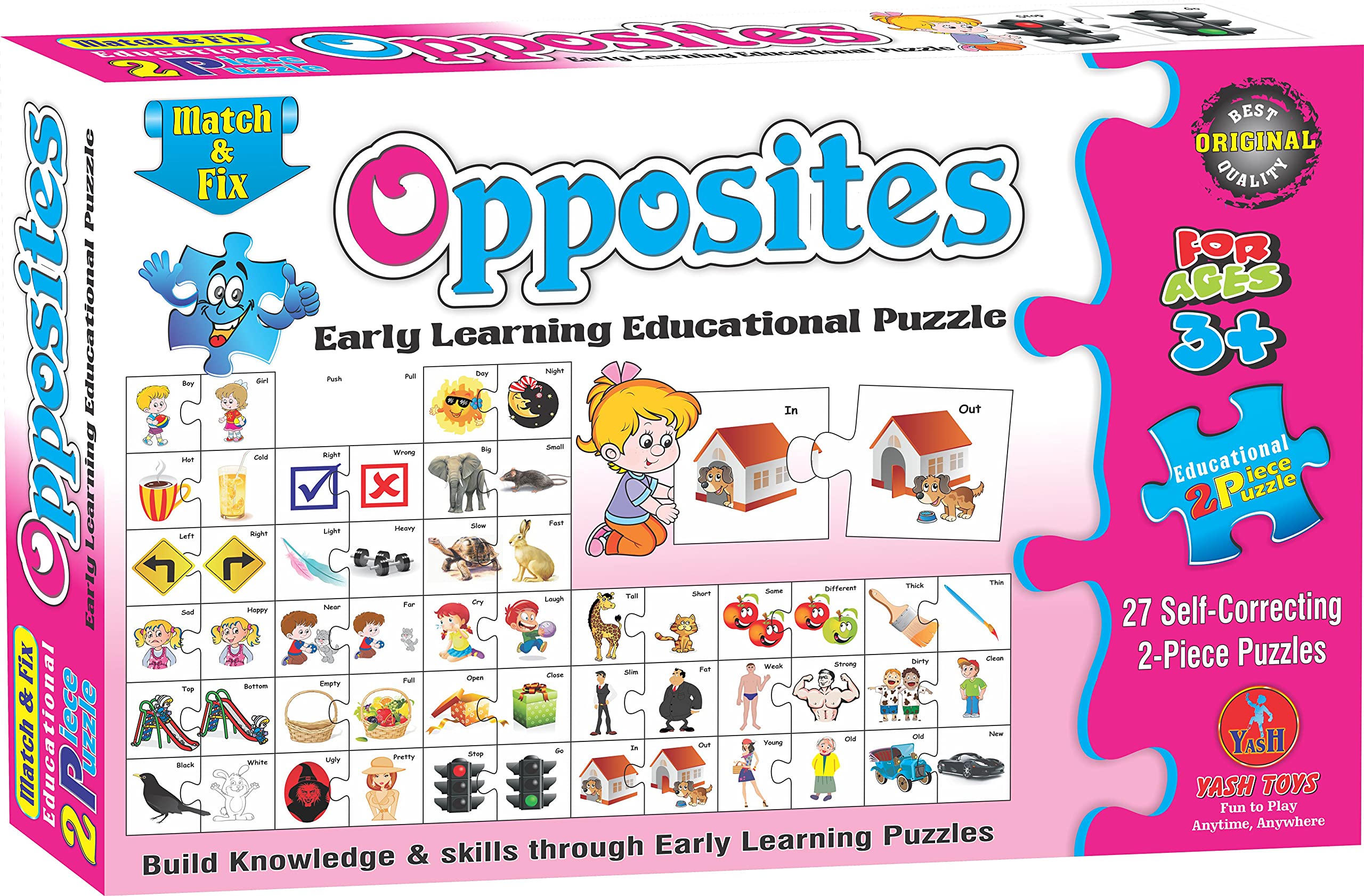 Buy Educational Alphabets Match & fIx 27 Self Correcting 2 Piece Puzzle ...