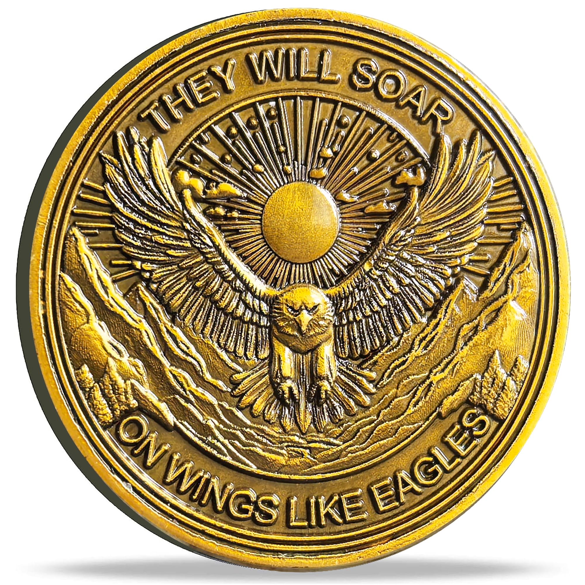 Amazon.com: Strugglejewelry Isaiah 40:31 Eagle Challenge Coin - Inspirational They Will Soar on ...