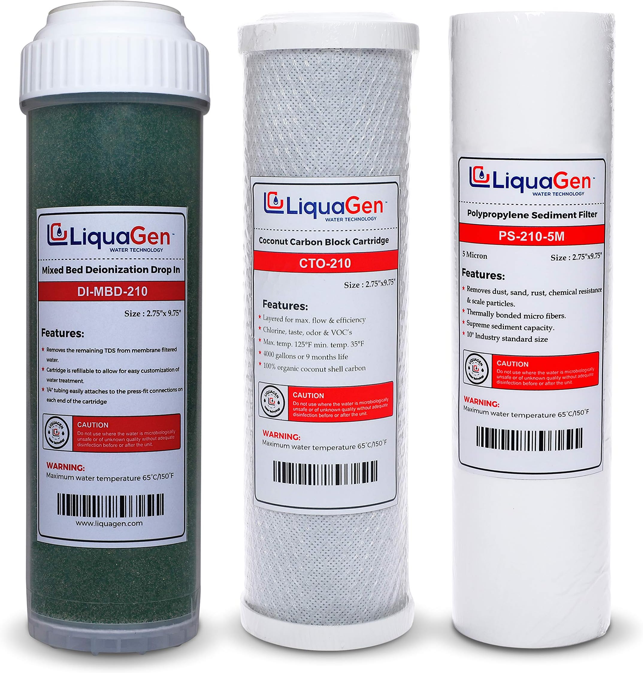Amazon.com: LiquaGen - 5 Stage Reverse Osmosis Replacement Filter Kit w ...