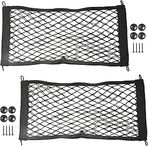 Amazon.com: AOCISKA 2 Pack Elastic Mesh Net Pocket Organizer Pouch Bag ...