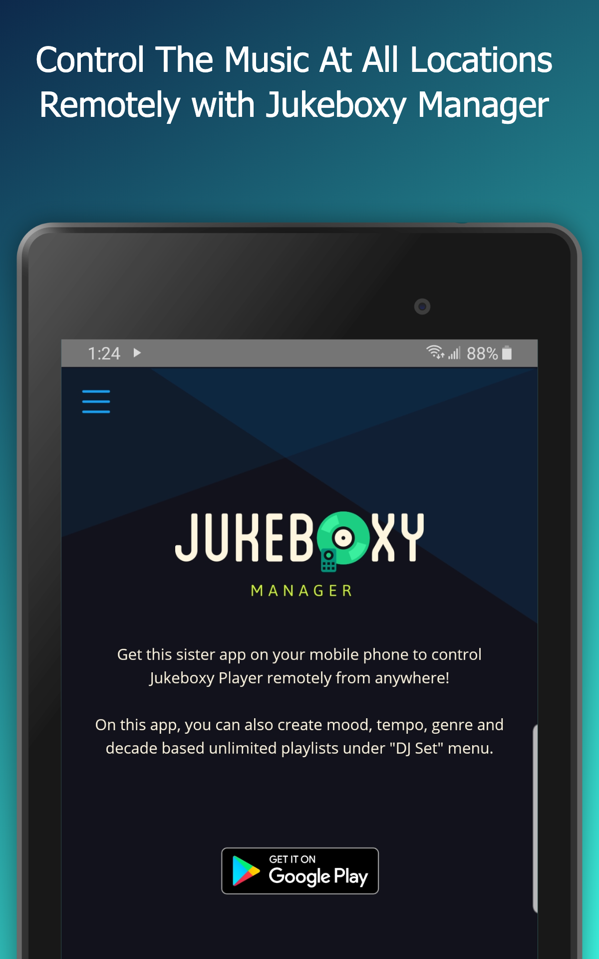 Jukeboxy Venue Player - App on Amazon Appstore