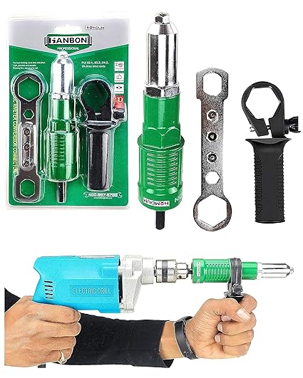 Homdum Electric Riveter Conversion Connector Attachment for Hand Drill ...