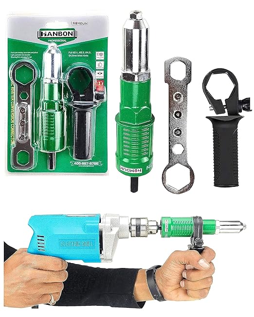 Homdum Electric Riveter Conversion Connector Attachment for Hand Drill ...
