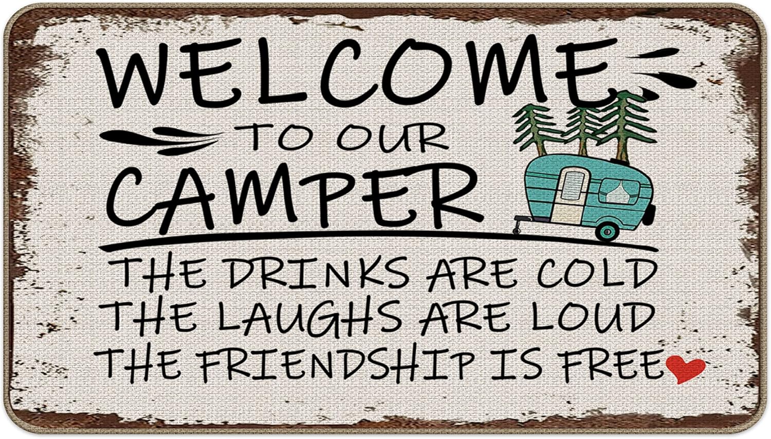 Amazon.com: TopXmai Funny Camping Camper Door Mat 17 x 30, Camping ...