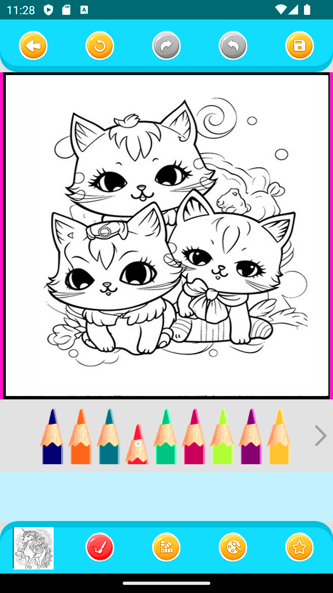 Cute Cats Coloring Book for Kids Ages 4-8: Kittens to Color Adorable ...