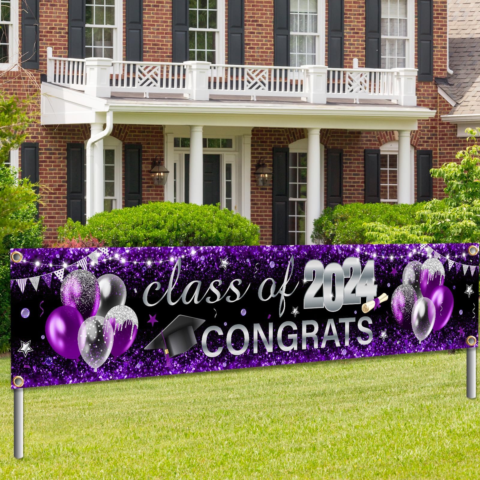 Amazon.com : Preschool Graduation Banner for Yard with 36Pcs Balloon ...
