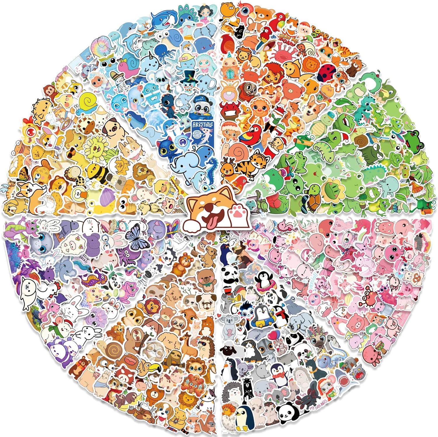 Amazon.com: LIFEBE Cute Animal Stickers, 600Pcs Water Bottle Stickers ...