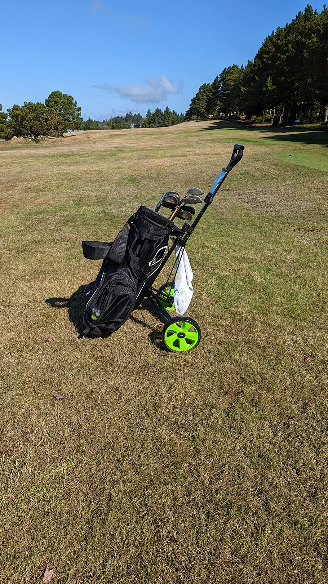 $15/mo - Finance KVV 2-Wheel Aluminum Frame Golf Push Cart | Buy Now, Pay Later