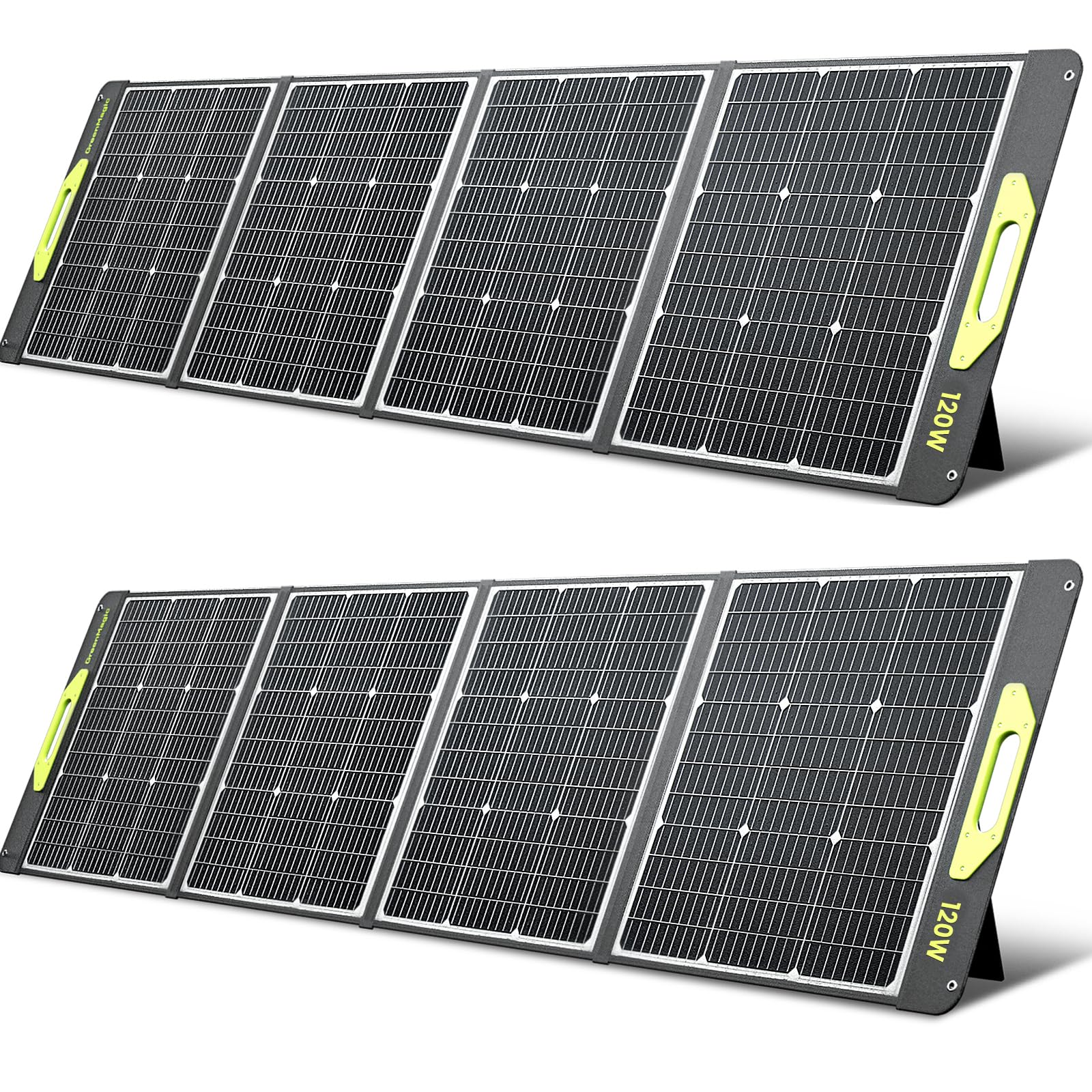Amazon.com : Greenmagic 240W Watt/20V Portable Solar Panel 120W x 2 USB ...