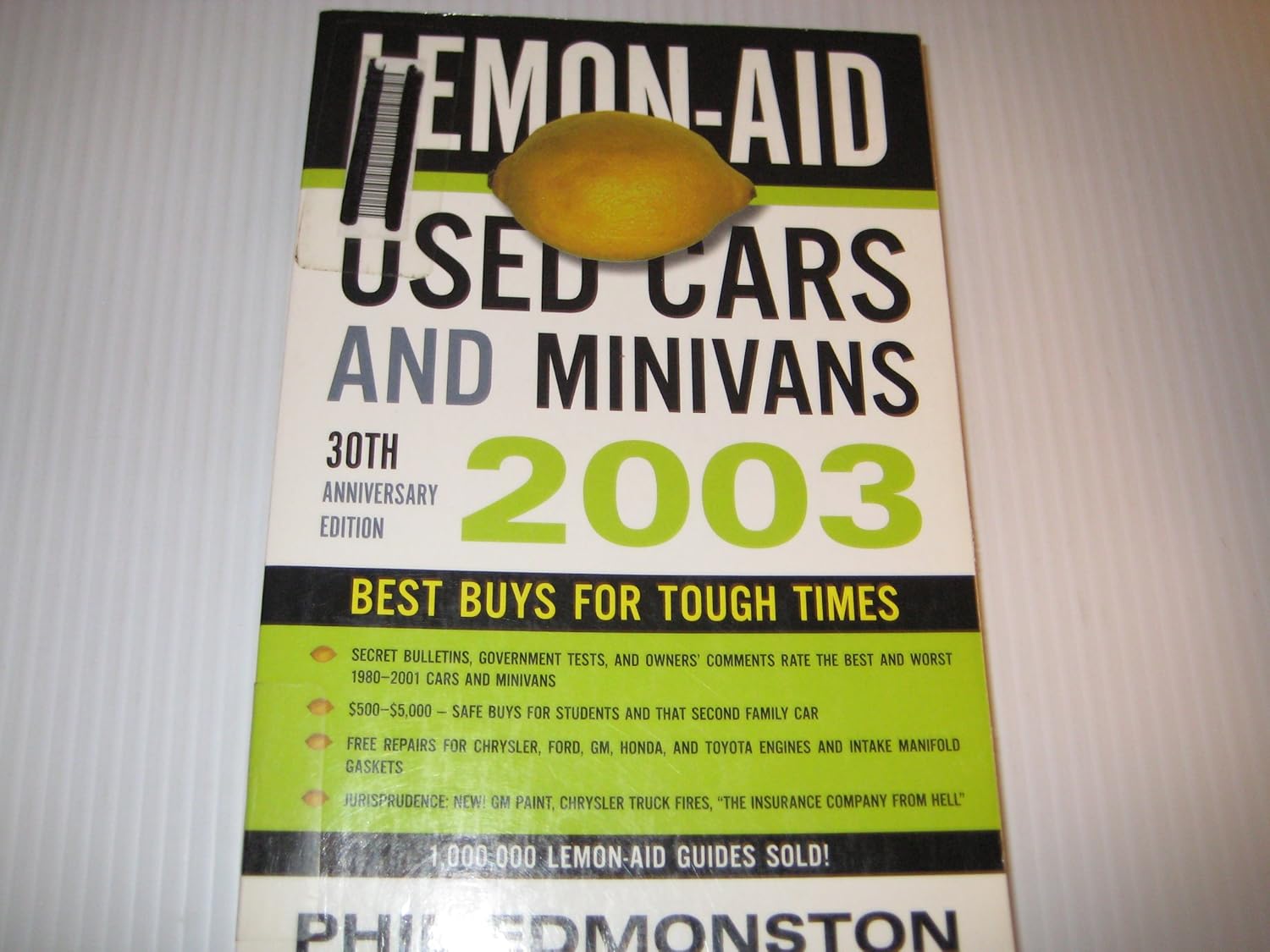 Lemon-Aid Used Cars/Minivans 2003: Phil Edmonston: 9780773762794 ...