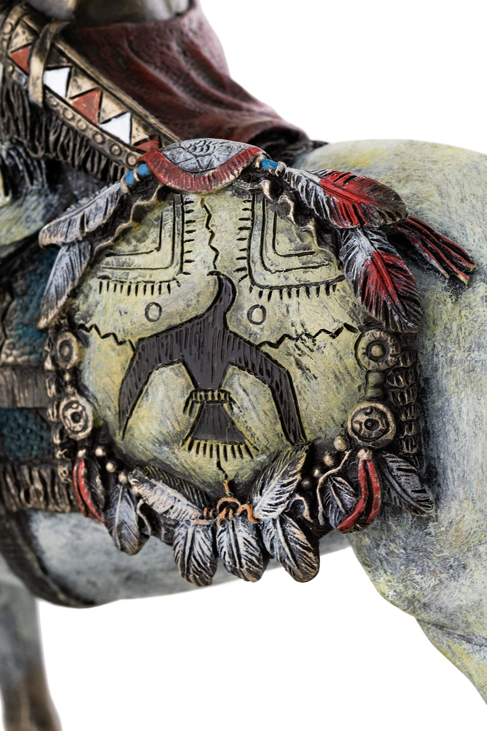 Top Collection Plains Indian Riding Horse Statue- Native American ...