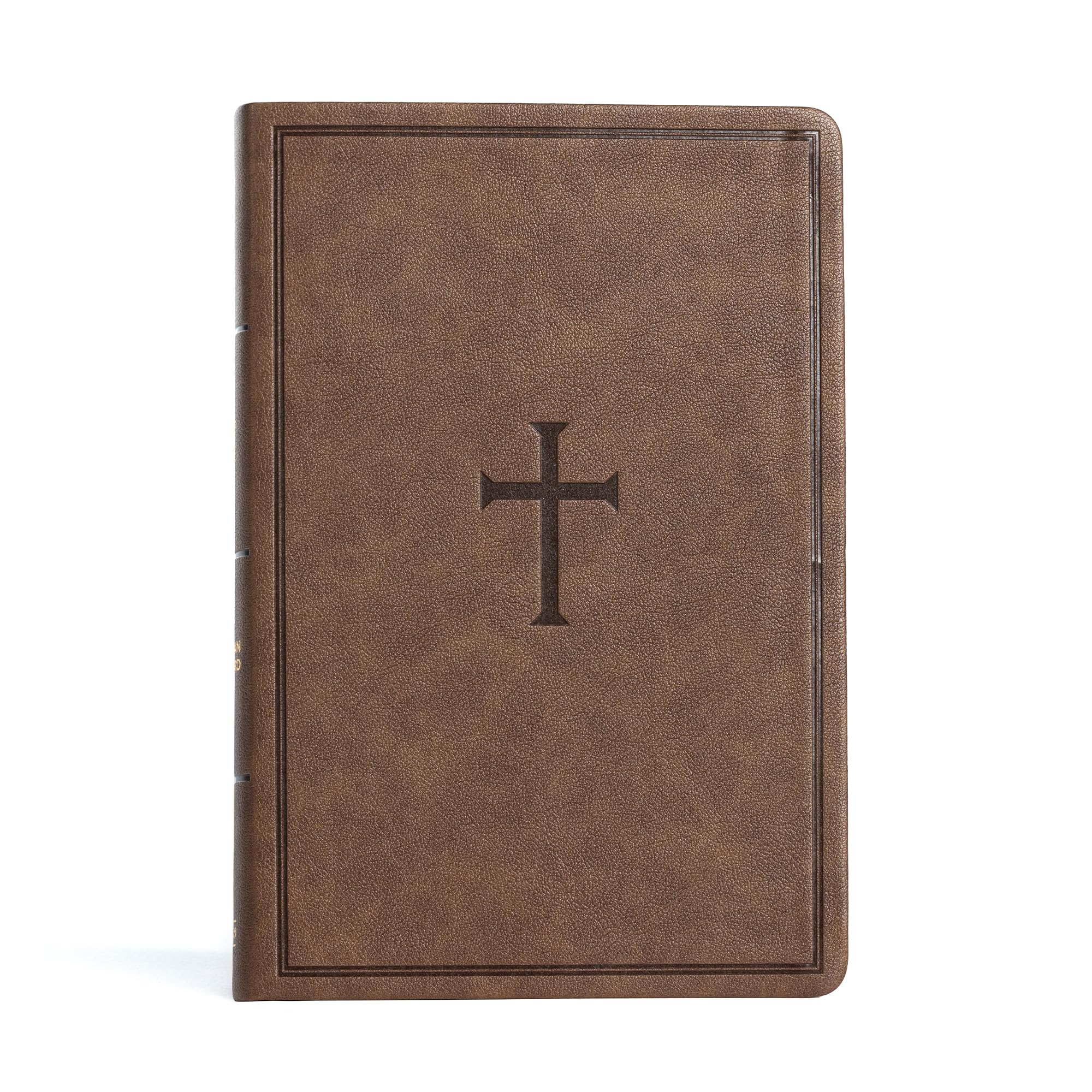 CSB Giant Print Reference Bible, Brown LeatherTouch, Red Letter ...