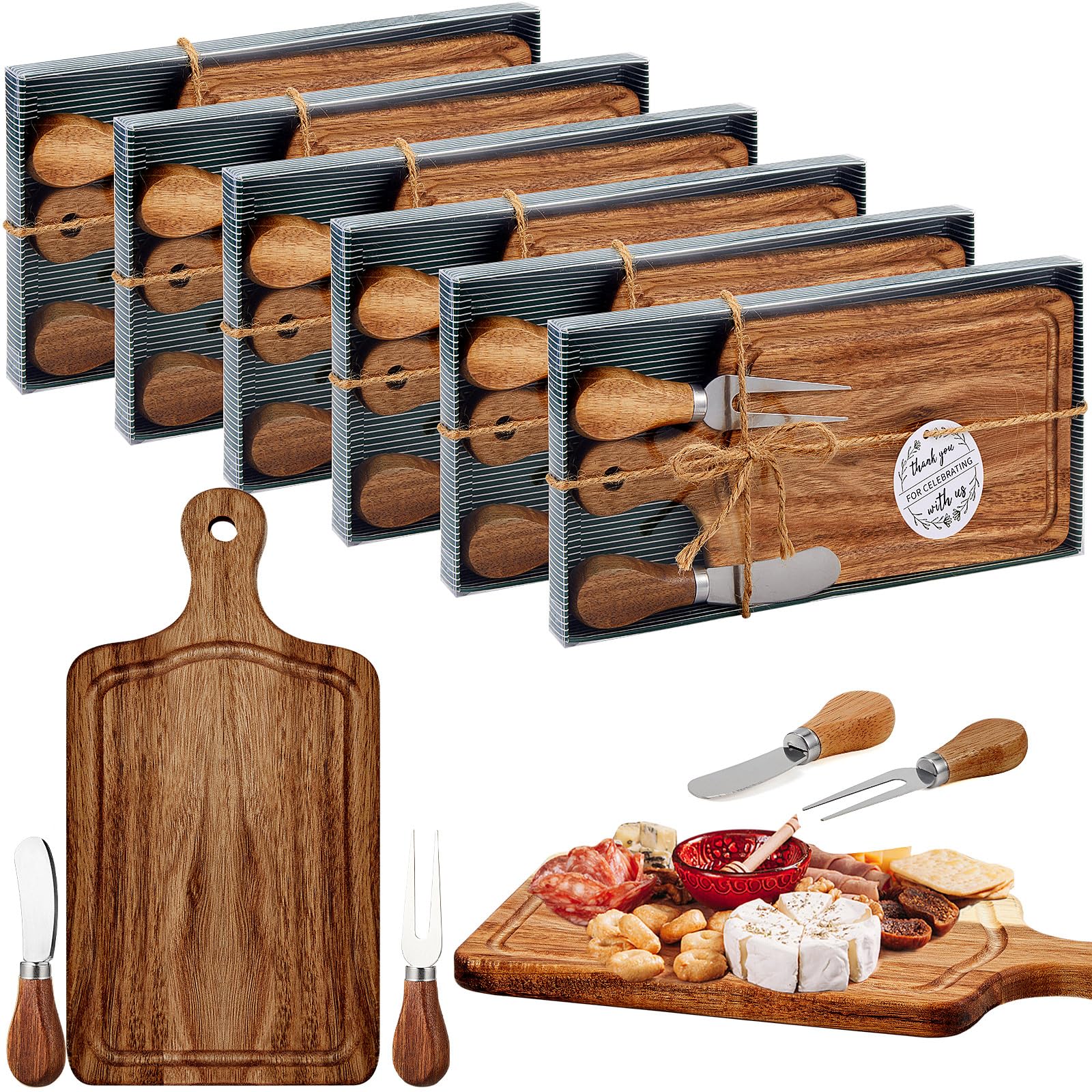 Amazon.com: Ziliny 6 Set Bridal Shower Party Favors Wooden Square ...