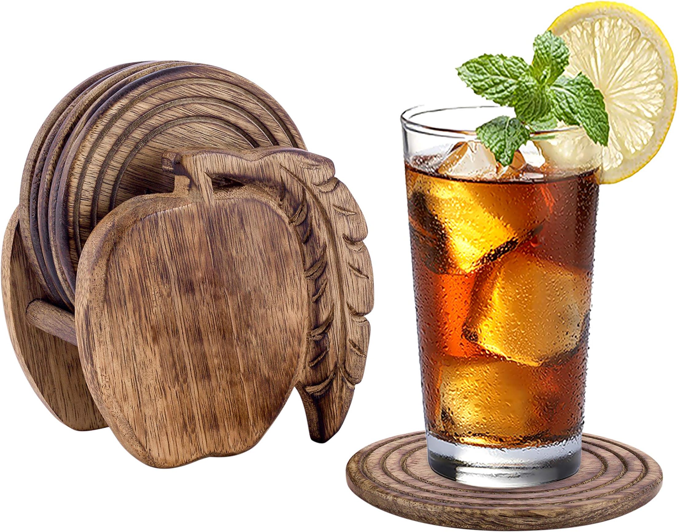 Amazon.com: Wooden Antique Hand Crafted Coasters Decorated in Rocking ...