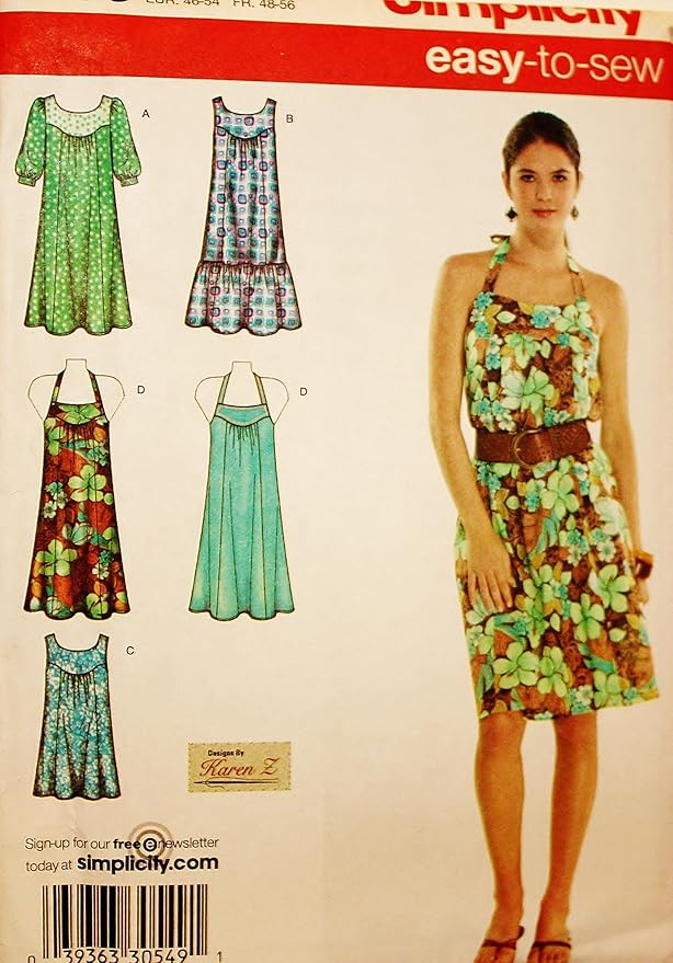 Amazon.com: Simplicity Pattern 3778 Size BB 20W - 28W : Arts, Crafts ...