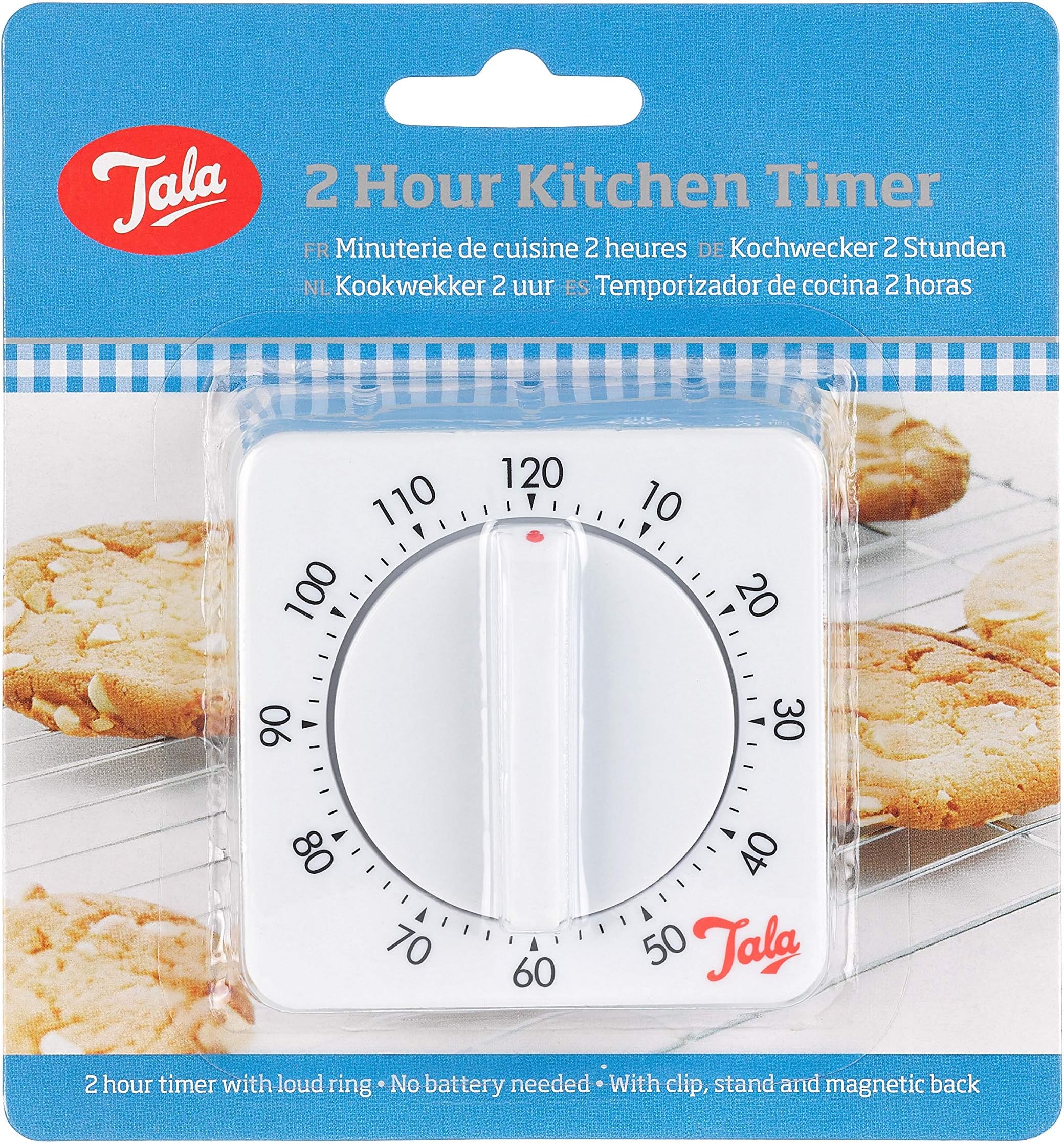 Tala Classic 2 Hour White Mechanical Timer, 60 Minute Adjustable Timer ...